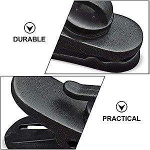 MILISTEN 100pcs Earphone Wire Clip 360 Degree Rotate Earphone Cable Clothing Clip Plastic Earbud Clip for Fixing Round Wire Earphone Headphone Microphone Black