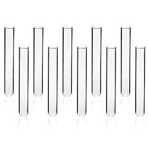 ULAB Scientific Cylindrical Glass Test Tubes, vol.25ml, 20x200mm, Medium 3.3 Borosilicate Glass Material, Pack of 20, UTT1022
