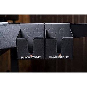Blackstone 5396 Magnetic Beverage (2 Piece) Squeeze Holder for Grill, Griddle Accessories, Storage for BBQ Bottles, Seasonings, Portable, Easy to Install, Black