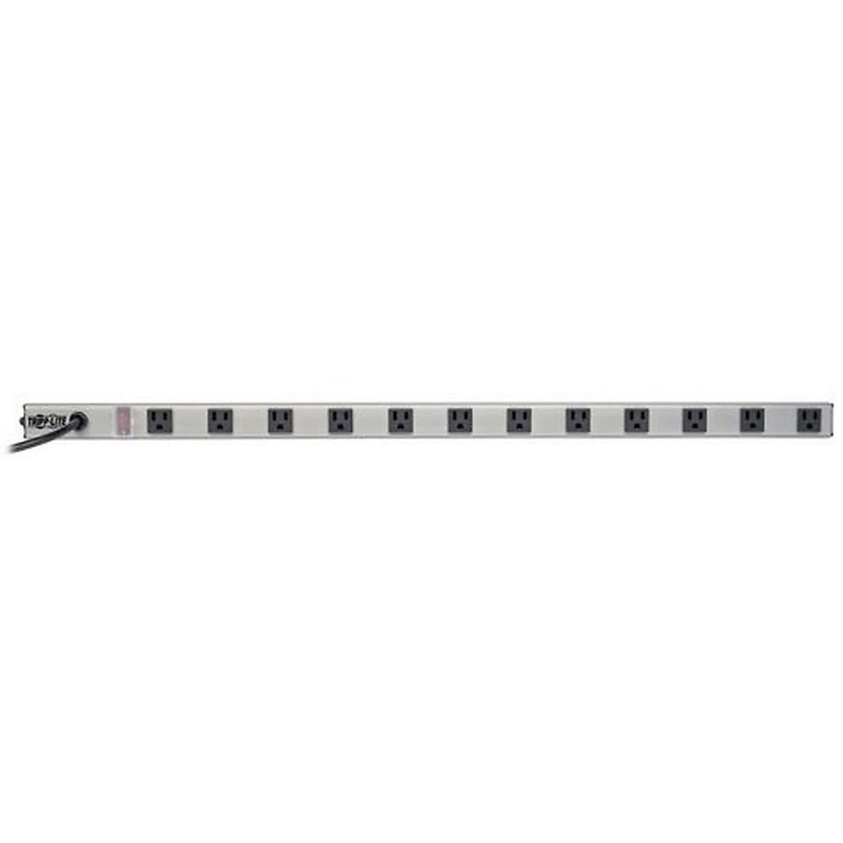 Tripp Lite 12 Right Angle Outlet Bench & Cabinet Power Strip, 36 in. Length, 15ft Cord with 5-15P Plug (PS3612RA) Black/Gray