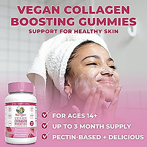 Collagen Boosting | Collagen Boosting Gummies | Skincare Supplement | Collagen Boost Supplements | Supplement for Hair Skin & Nails | Joint Support | Vegan | Non-GMO | Gluten Free | 90 Servings