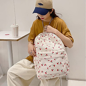 DINGZZ Waterproof Nylon Women Backpack Travel Bag Cute Schoolbag for High School Teenage Girls (Color : E, Size : 31 * 11 * 41CM)