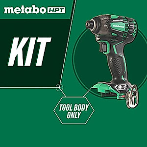 Metabo HPT 18V Cordless Impact Driver, 1/4-in Hex Chuck, Triple Hammer Technology, Powerful 1, 832 In/Lbs Torque, Variable Speed Trigger, IP56 Compliant, LED Light, Tool Only (WH18DBDL2Q4)
