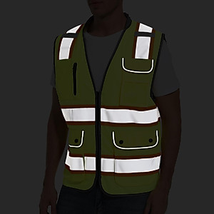 ArcRidge Reflective Safety Vest for Men and Women - Class 2 High Visibility Construction Vest - Dual Tone Reflective Strips