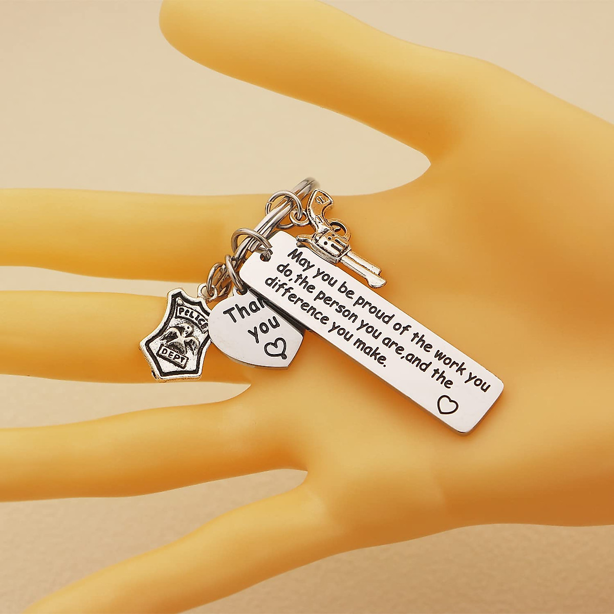 SELOPU Police Gift Thank You Gift May You Be Proud of The Work Police Officer Gift Appreciation Jewelry Police To Be Gift Achievement Gift (May You Police-KEY1)