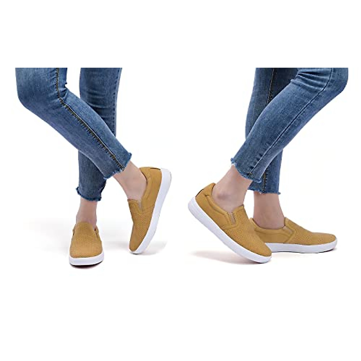 poemlady Women's Slip on Loafer Shoes- Low Top Casual Walking Fashion Sneakers Non-Slip Skate Shoes