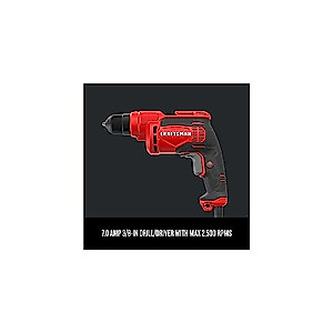 CRAFTSMAN Drill/Driver, 3/8 inch, 7 Amp, Corded (CMED731)