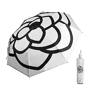 WANLIAN Umbrellas for Sun Umbrella UV Protection,Compact Travel Umbrella,Umbrella for Sun Protection Windproof Waterproof Stick Umbrella Anti-UV Protection Golf Umbrellas (White)