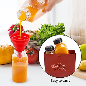 SUPERLELE 20pcs 8oz Empty Plastic Juice Bottles with Caps, Reusable Water Bottle, Clear Bulk Drink Containers with Black Tamper Evident Lids for Juicing, Smoothie, Drinking and Other Beverages