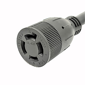 Parkworld 62510 RV 50A 14-50 Plug Male to Generator L14-20 Twist Lock 4 Prong 20A Receptacle Female