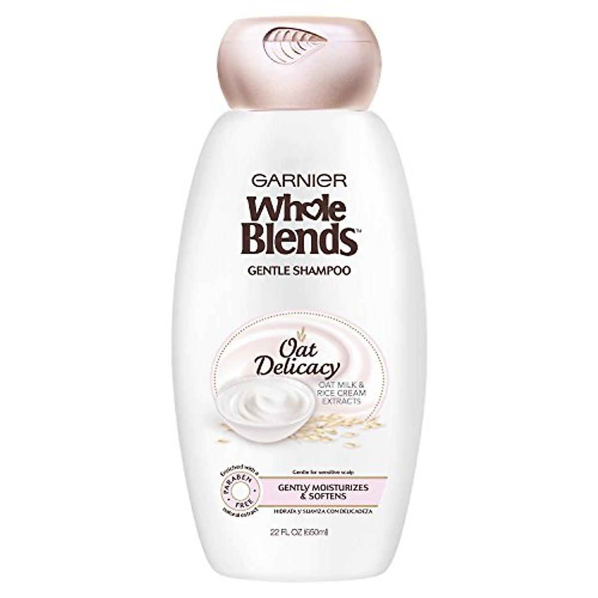 Garnier Whole Blends Gentle Shampoo Oat Delicacy, For Sensitive Scalp, 22 fl. oz.