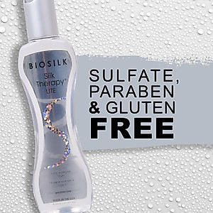 BioSilk Silk Therapy Lite, Leave-In Reconstructing Treatment To Smooth Fine & Thin Hair, Sulfate, Paraben & Cruelty-Free, 5.64 Oz