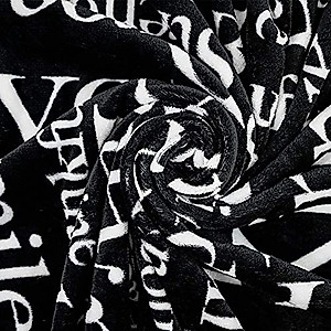Inspiring Messages (Black) Super Plush Blanket - 50x60 Soft Throw Blanket - Perfect for Cuddle Season & Holiday Gifts!