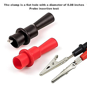 Multimeter Alligator Clips Set, 6PCS Silicone Alligator Clip Test Kit, Banana Test Lead Probe Clip, Test Extension Suitable Used in Laboratory Electric Testing Work and Cable Lead Clip