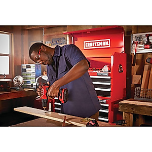 CRAFTSMAN V20 Cordless Drill/Driver Kit, 1/2 inch, Battery and Charger Included (CMCD701C2)