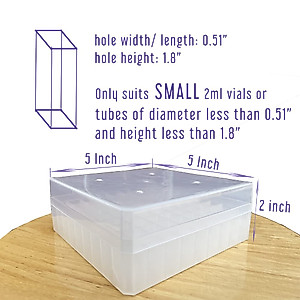 LLERRA 2 ML Cryovial Storage Box Holds 81 Cryo Tubes, Rack