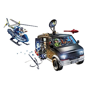 Playmobil Helicopter Pursuit with Runaway Van