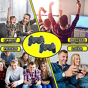 Trovono Wireless Retro Game Console,Built in 10000+ Classic Games,9 Emulators,Plug and Play Video Game Stick 4K High Definition HDMI Output for TV with Dual 2.4G Wireless Controllers