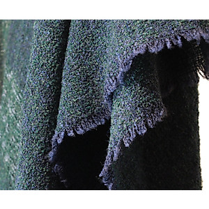 Kerry Woollen Mills Celtic Ruana Long Shawl Irish Wool Lambswool Blackberry Green