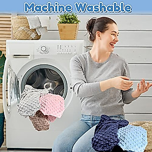 6 Pack Changing Pad Cover Unisex Ultra Soft Minky Dots Fabric Plush Changing Table Covers Breathable Wipeable Changing Table Sheets Suit for Baby Boy and Girl Fit 32'' x 16" Contoured Pad