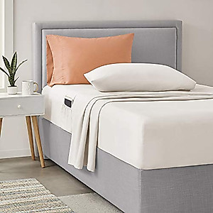 Comfort Spaces Bed in A Bag - Trendy Casual Design Cozy Comforter with Complete Sheet Set with Side Pocket, All Season Cover, Matching Shams, Twin(66"x90"), Gloria, Damask Coral 6 Piece