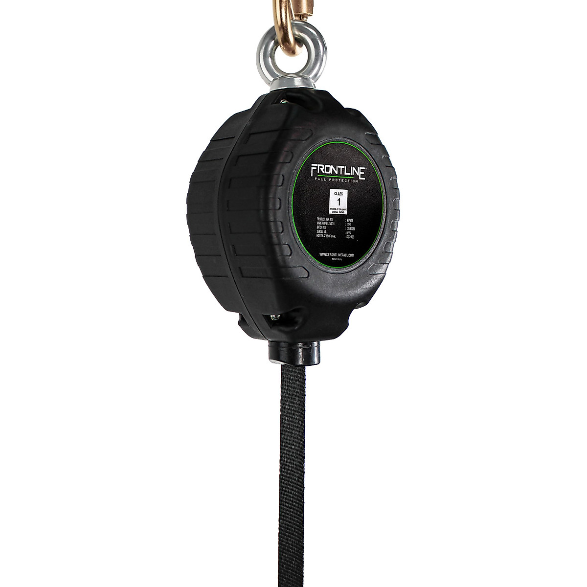 Frontline RPW11 Web Single Leg SRL with Steel Snap Hook End |OSHA & ANSI Compliant SRL | Durable, Lightweight & Compact | Tangle Free Webbing | Construction Safety Yoyo