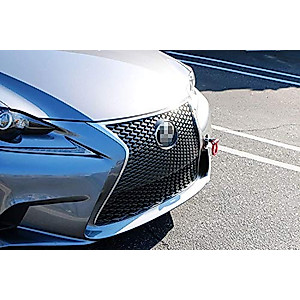 iJDMTOY JDM Red Track Racing Style Tow Hook Ring Compatible with Lexus 2006-up is GS, 2007-up LS, 2011-up CT & 2012-up RX Facelift, Made of Lightweight Aluminum