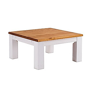 B.R.A.S.I.L.-Möbel TableChamp Dining Table Rio 70.9 x 35.4 Honey White Solid Wood Pine Oiled Farmhouse Extension Extendable Optional