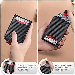 Zitahli Wallet for Men-6 Slots ID Window-Mens Wallets-Slim Wallet Classic Spring Money Clip RFID Blocking-Gift for Men