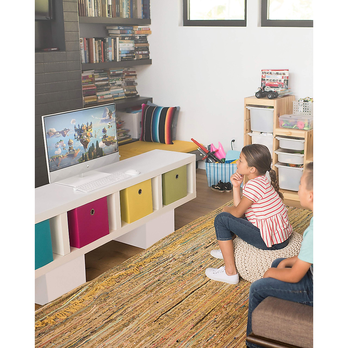 HP 24 Pavilion All-in-One PC, 10th Gen Intel i7-10700T Processor, 16 GB RAM, Dual Storage 512 SSD and 1TB HDD, Full HD IPS inch Touchscreen, Windows 10 Home, Keyboard Mouse (24-k0080, 2020)