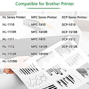 greencycle 4 Pack TN-1000 High Yield Black Toner Cartridge Compatible for Brother TN1000 MFC-1815 MFC-1815R Laser Printer