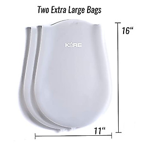 Reusable Sous Vide Bags | Set of 2 Extra Large BPA Free Bags | Food Grade Silicone | 60% Larger, Thinner and More Flexible than Other Reusable Bags | Compatible with Joule, Anova, Instant Pot Immersion Circulators and other Sous Vide Accessories