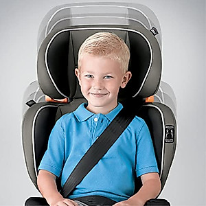 Chicco KidFit 2-in-1 Belt-Positioning Booster Car Seat, Backless and High Back Booster Seat, For children aged 4 years and up and 40-100 lbs. | Gravity/Grey