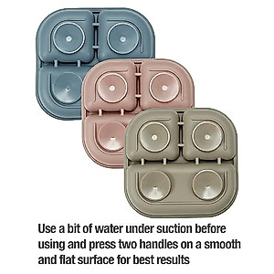 PandaEar Suction Plates for Baby, 3 Pack Silicone Plates & Spoons for Baby Toddlers Infant Kids, Divided Toddler Suction Plate Baby Dish Set, Non-Slip, Non-Toxic, BPA Free