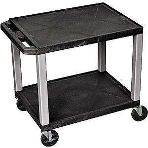 H Wilson WT26E-N Tuffy Presentation Cart, Black and Nickel