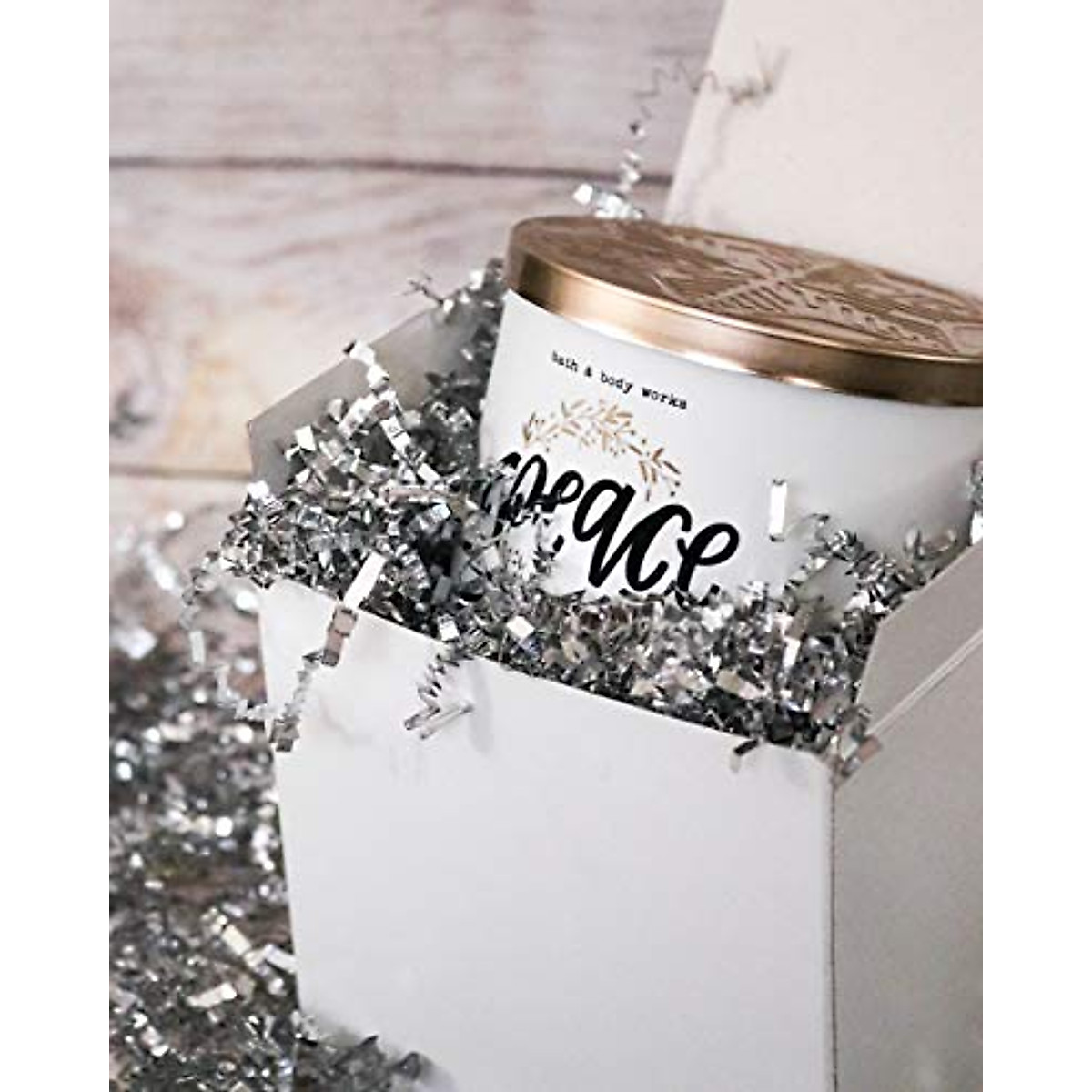 MagicWater Supply Crinkle Cut Paper Shred Filler (1/2 LB) for Gift Wrapping & Basket Filling - Silver Metallic
