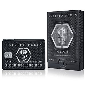 Philipp Plein – Eau de Parfum No Limits 90 ml – Parfum Homme – Notes Orientales et Boisées – Un Tatouage Olfactif Indélébile et Sensuel – Boisé Oriental – Flacon en Verre Laqué Noir