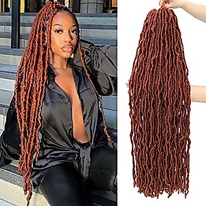 Karida Faux Locs Crochet Hair 36 Inches, New Soft Locs Crochet Hair 5 Packs, Crochet Faux Locs Hair Pre Looped Crochet Hair for Black Women (36 Inch (Pack of 5), 350#)