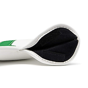 Barudan Golf Iron Club Head Covers set Headcovers for Callaway Ping S5 - Big Colorful Number - Long Neck - Black Pu Leather fits Small Standard Oversized Golf Clubs 10pcs/Pack (White+Color Number)