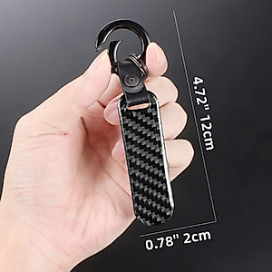 HUIANTS Carbon Fiber Style Car Keychain Si Emblem Key Chain compatible with Honda Civic Si Accessories