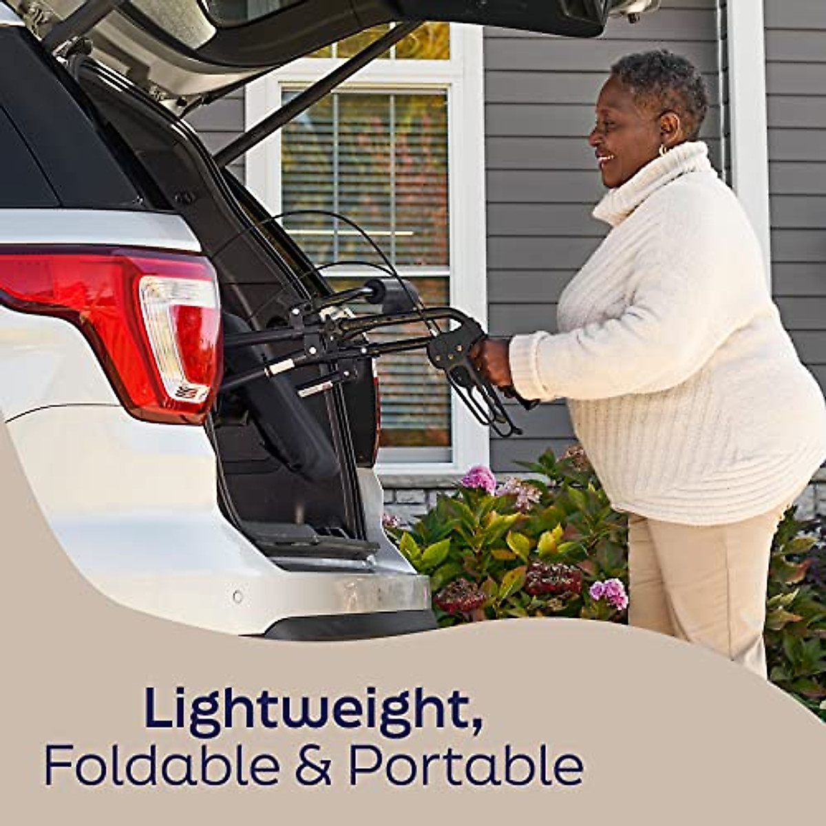 Medline Foldable Steel Rollator w/Seat, Microban, 8” Wheels – Upright Walker for Injuries, Seniors, Adults & Bariatric up to 300 lbs., White