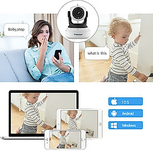 Indoor Security Camera, Cameras for Home Security with Phone App Pet Camera and Motion Detection, 2-Way Audio, Night Vision,Cat/Dog/Nanny/Baby Camera with Cloud Service
