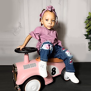 Toddler Car - JOYLDIAS Ride on Cars for Toddlers for 1.5-3 Years Old with Limited Steering Wheels, Secret Storage, Pink