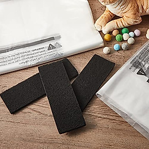 Gueevin 12 Pcs Carbon Activated Charcoal Filter Replacement Filters and 50 Pcs Waste Drawer Liners Litter Box Liner Compatible with Litter Robot 3 for Absorbing Odors Control Damp Keep Home Fresh