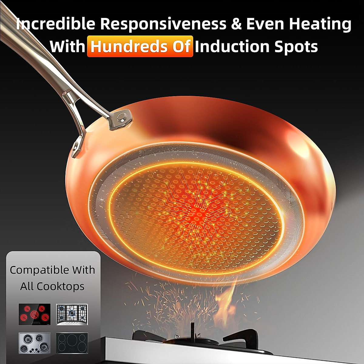 Deluxe DUXANO 14PC Healthy Pots and Pan With 9H Anti-scratch Coating, 2-Layer Non-Stick Ceramic&PFAS Free, Sensitively&Evenly Induction Cooking, Enhanced Flavor with Infrared Cookware, Dishwasher Safe