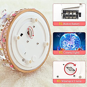 Carousel Horse Music Box Gift, Carousel Snow Globe with Lights Gifts for Kids Daughter Woman Girls Mom Wife Christmas Birthday Valentine Play You are My Sunshine