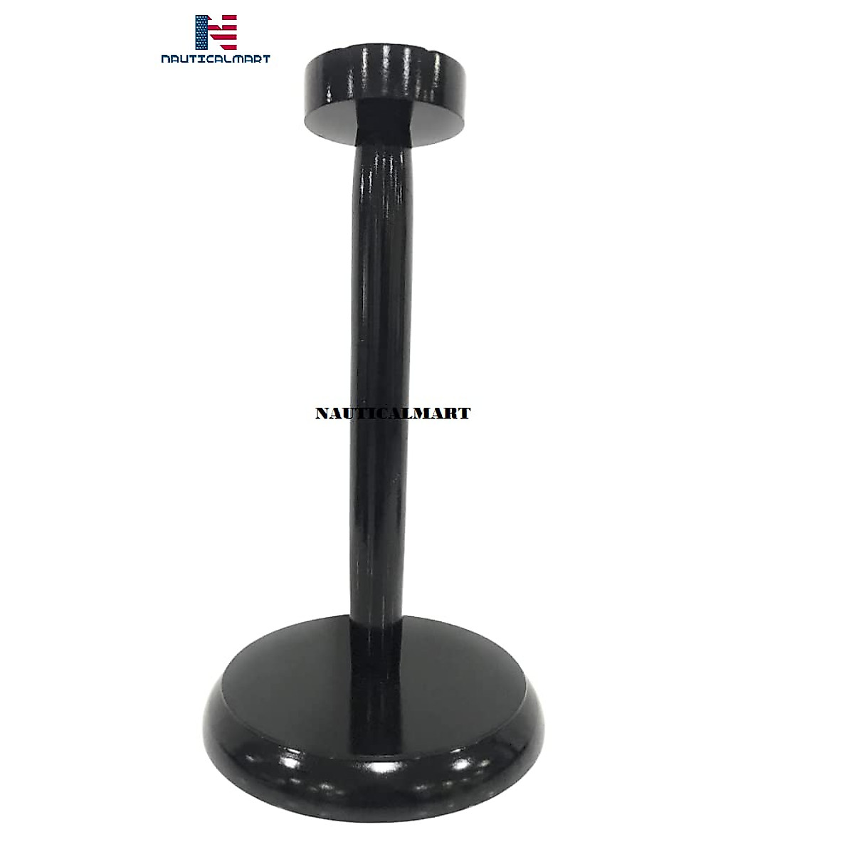 NauticalMart Medieval Armor Helmet DIsplay Stand Viking Norman Armor Spartan wooden display stand Stand in Black