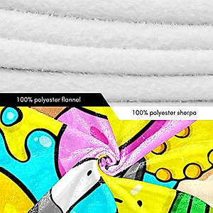 Summer Flamingo Wearable Blanket Hoodie,Oversized Hooded for Women,Comfy Sweatshirt