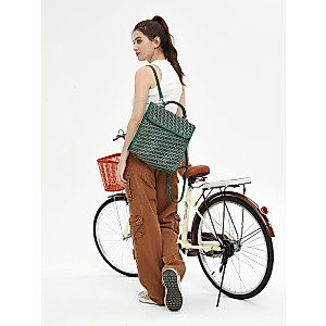 SELF FIND Backpack Purse for Women Fashion Designer Travel Backpack Vegan Leather Shoulder Bags for College Work Gift(Green)