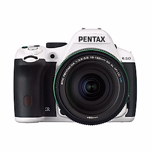 Pentax K-50 16MP Digital SLR Camera Kit with DA 18-135mm WR f3.5-5.6 Lens (White)